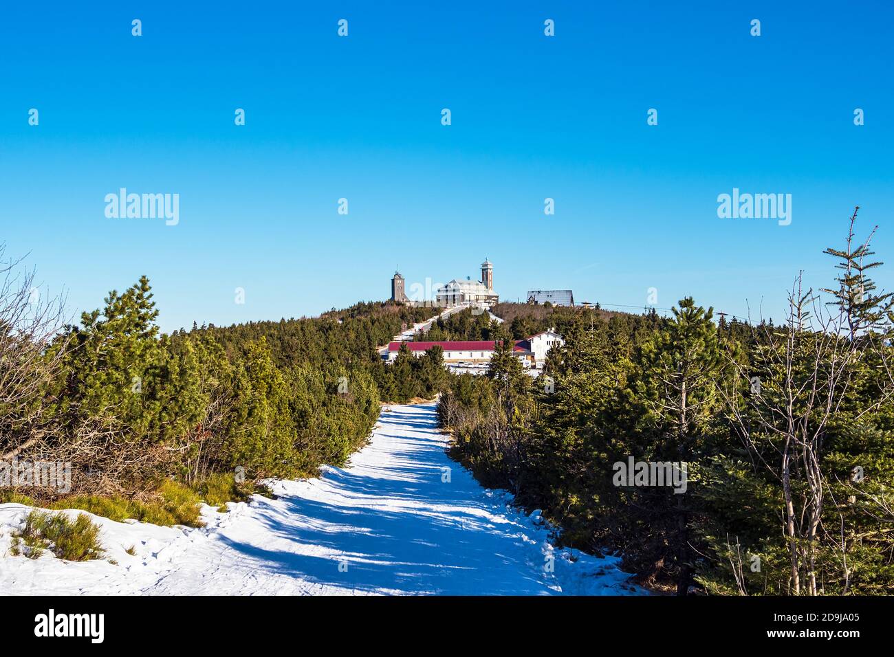 Winter time in the Ore Mountains in Oberwiesenthal, Germany Stock Photo ...