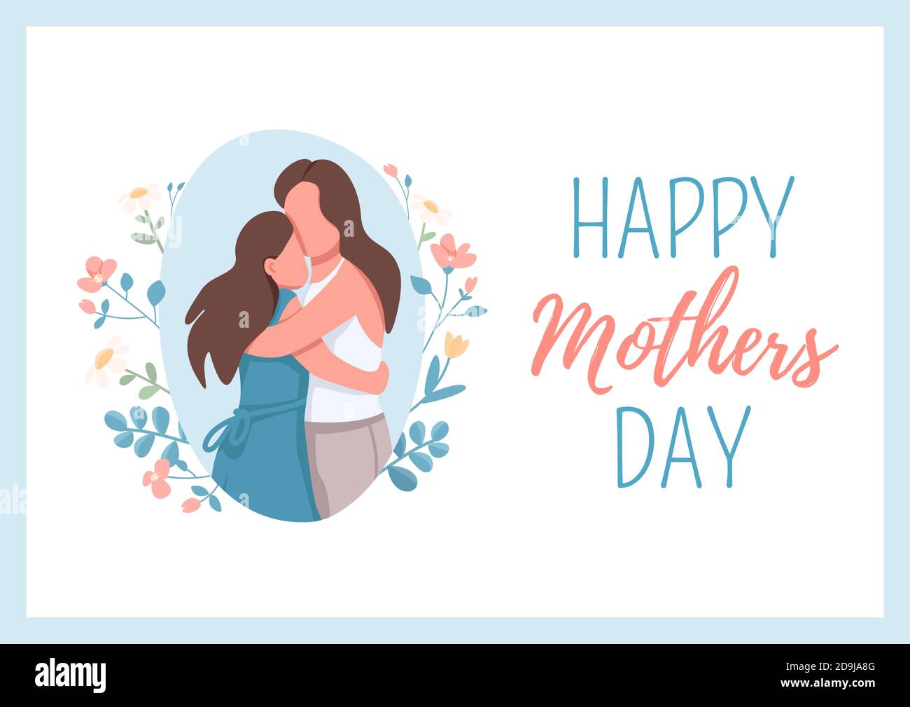 Happy Mothers Day Poster Flat Vector Template Stock Vector Image And Art