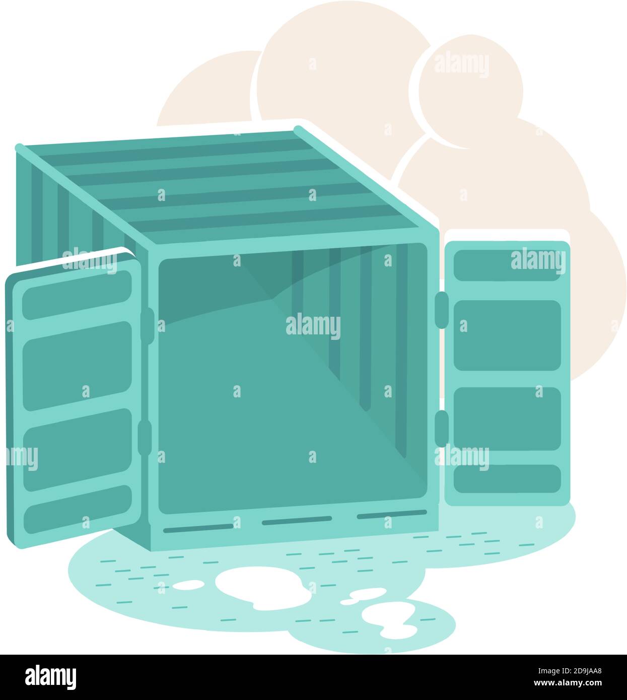 Open empty container 2D vector web banner, poster Stock Vector Image ...