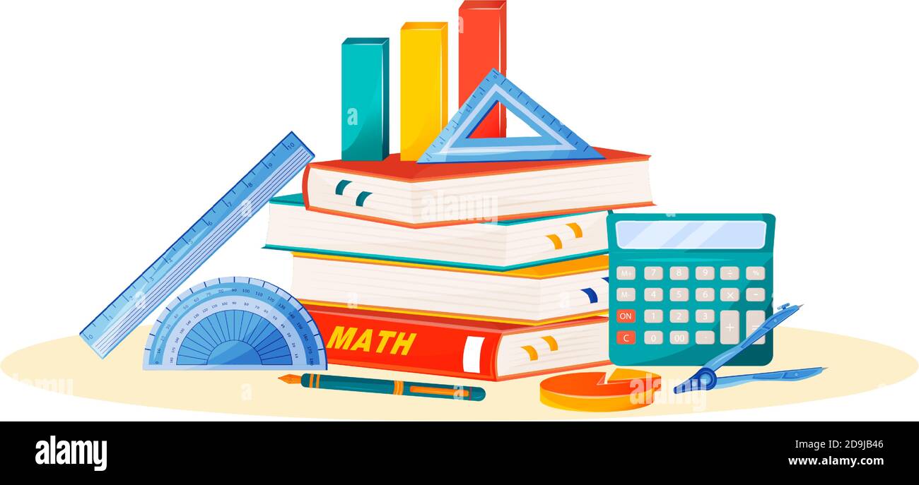 Maths flat concept vector illustration Stock Vector Image & Art - Alamy