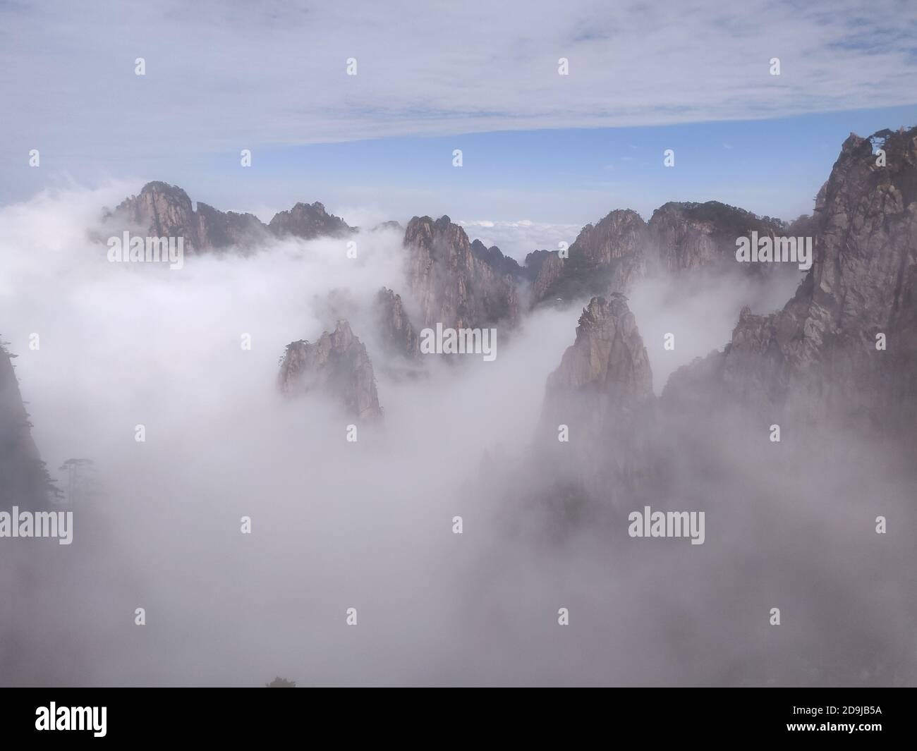 View of the cloud sea at the Yellow Mountain in Huangshan city, east China's Anhui province, 17 ...