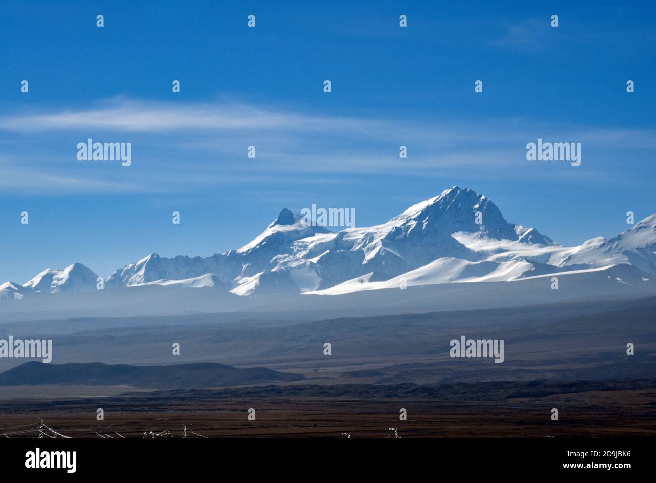 View of Shishapangma, the 14th highest mountain in the world at 8,027 ...