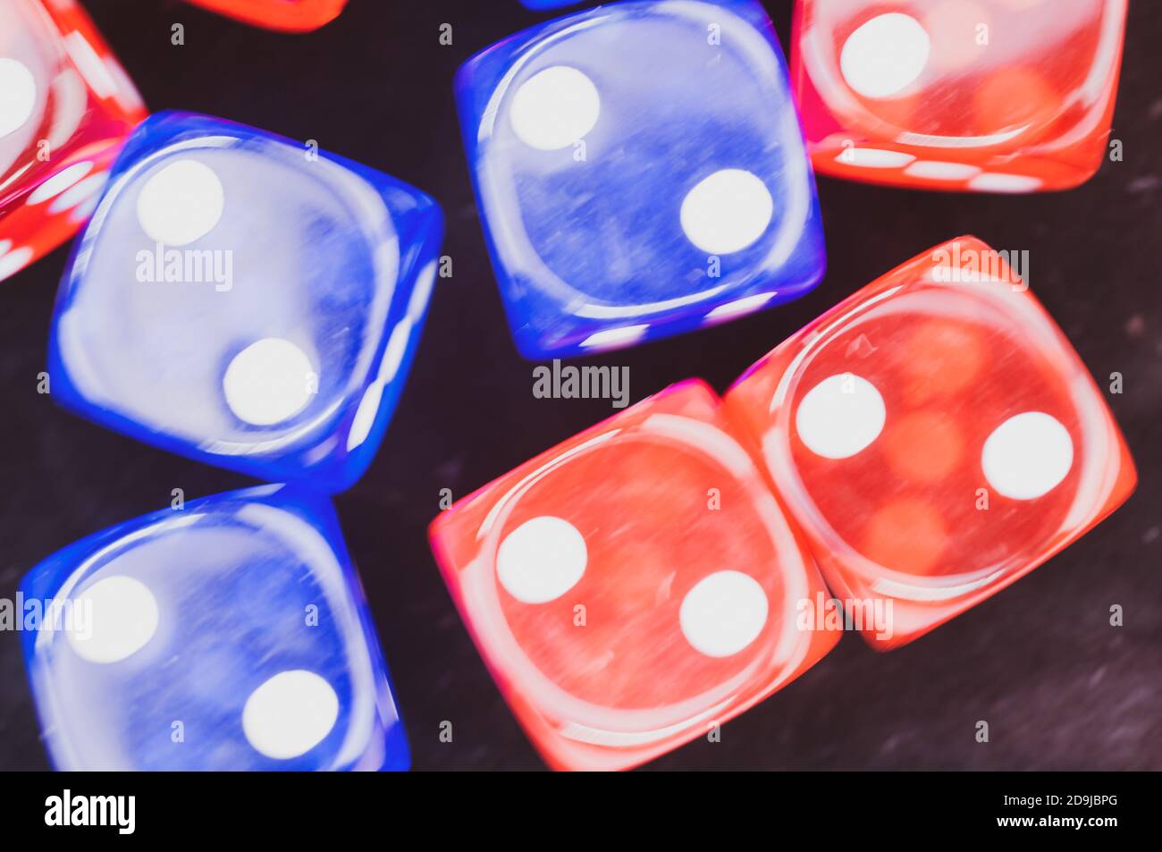 Red dice black dots hi-res stock photography and images - Alamy