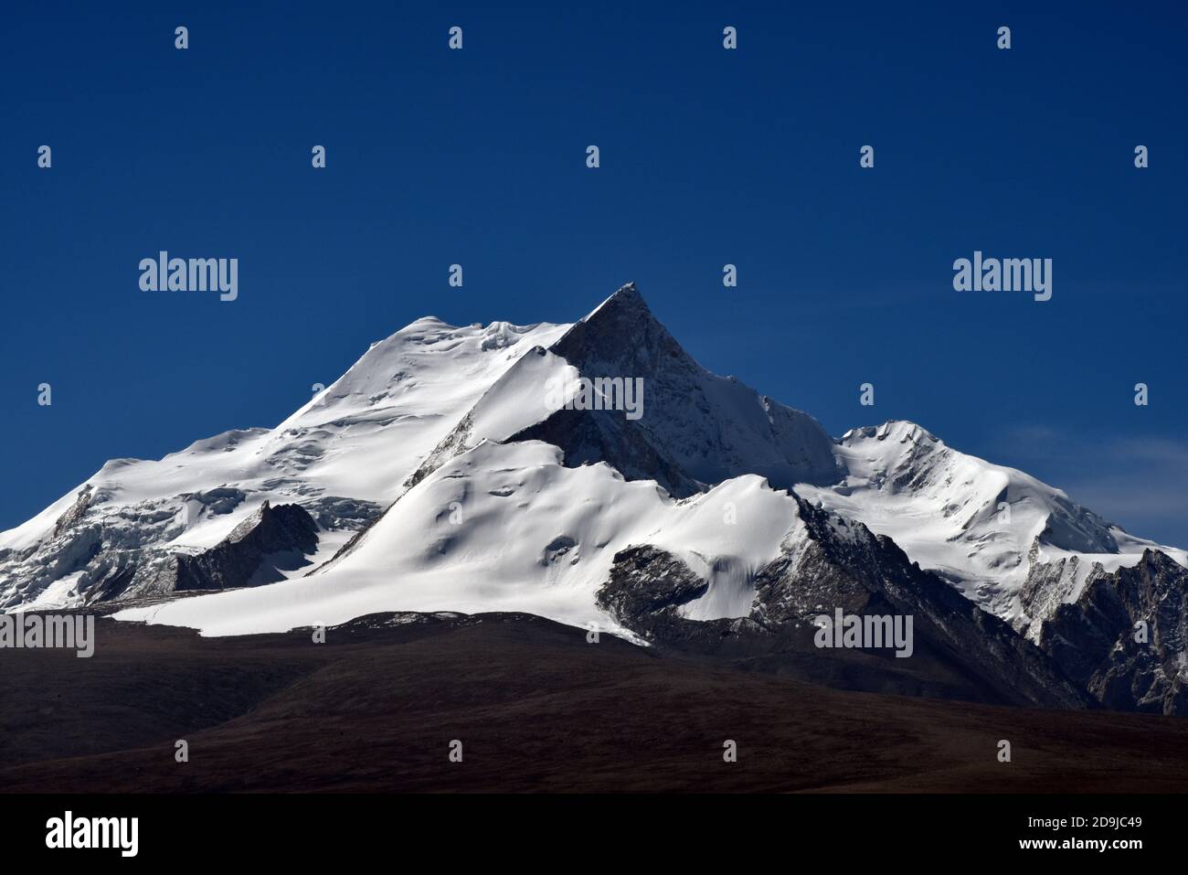 View of Shishapangma, the 14th highest mountain in the world at 8,027 ...