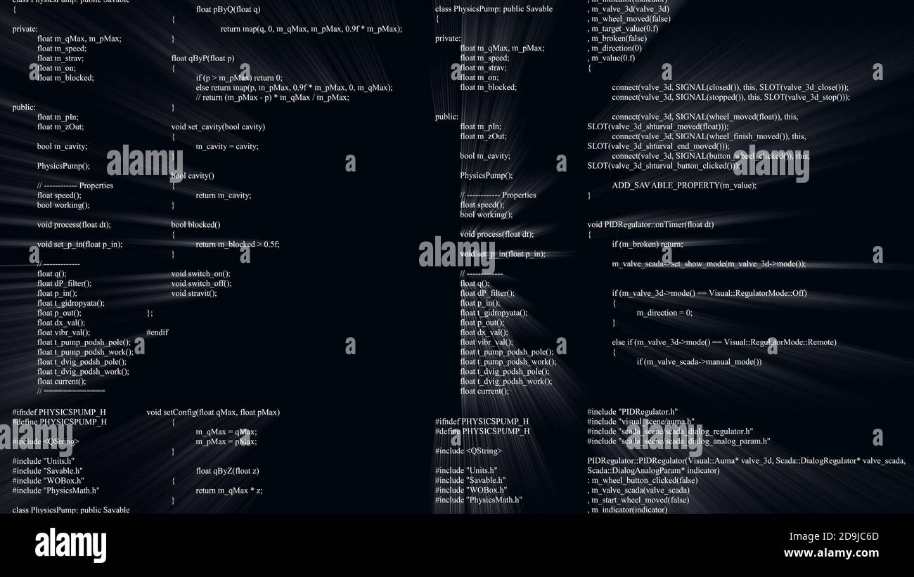 The program code in the computer monitor Stock Photo - Alamy