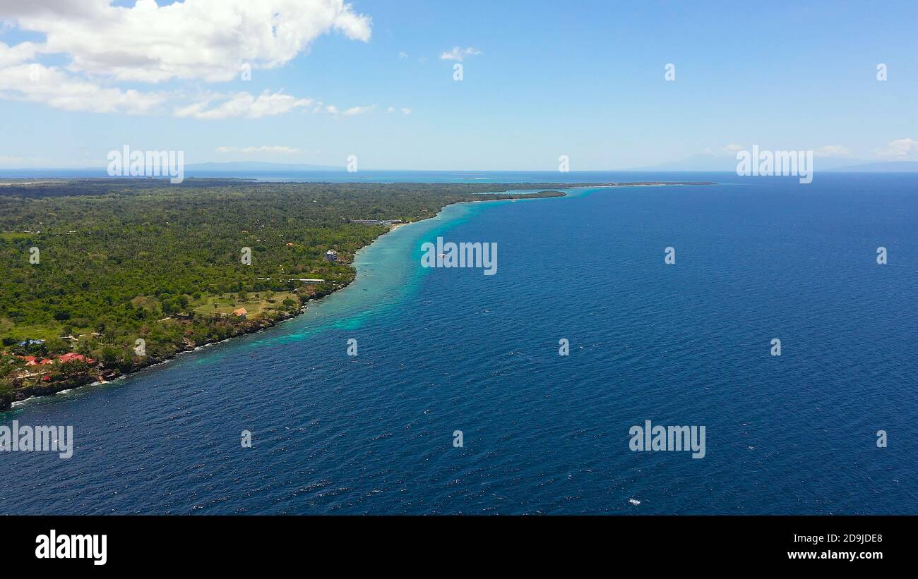 Aerial view of Coastline of Panglao island. Bohol, Philippines Stock ...