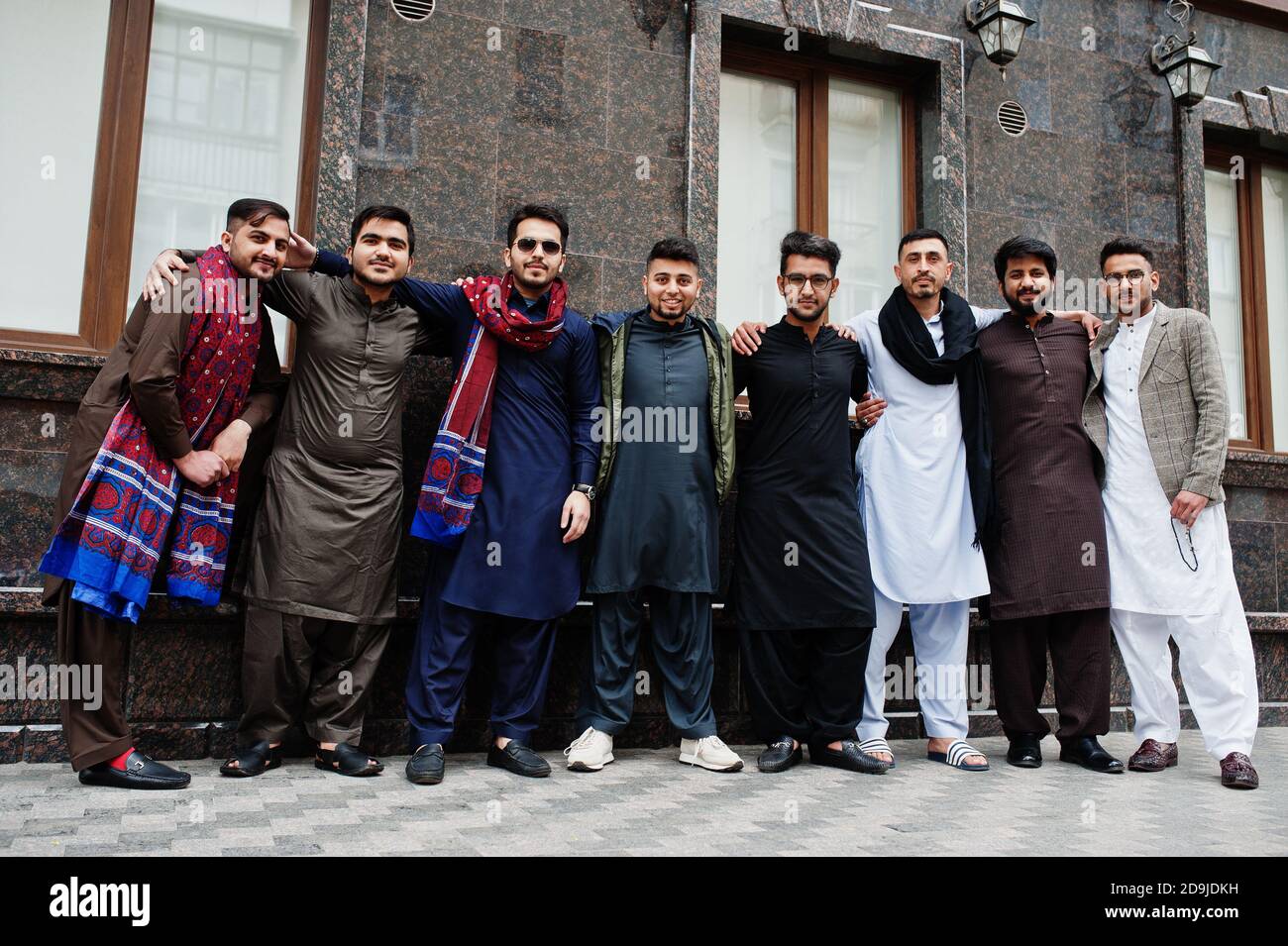 Group of pakistani man wearing traditional clothes salwar kameez or ...