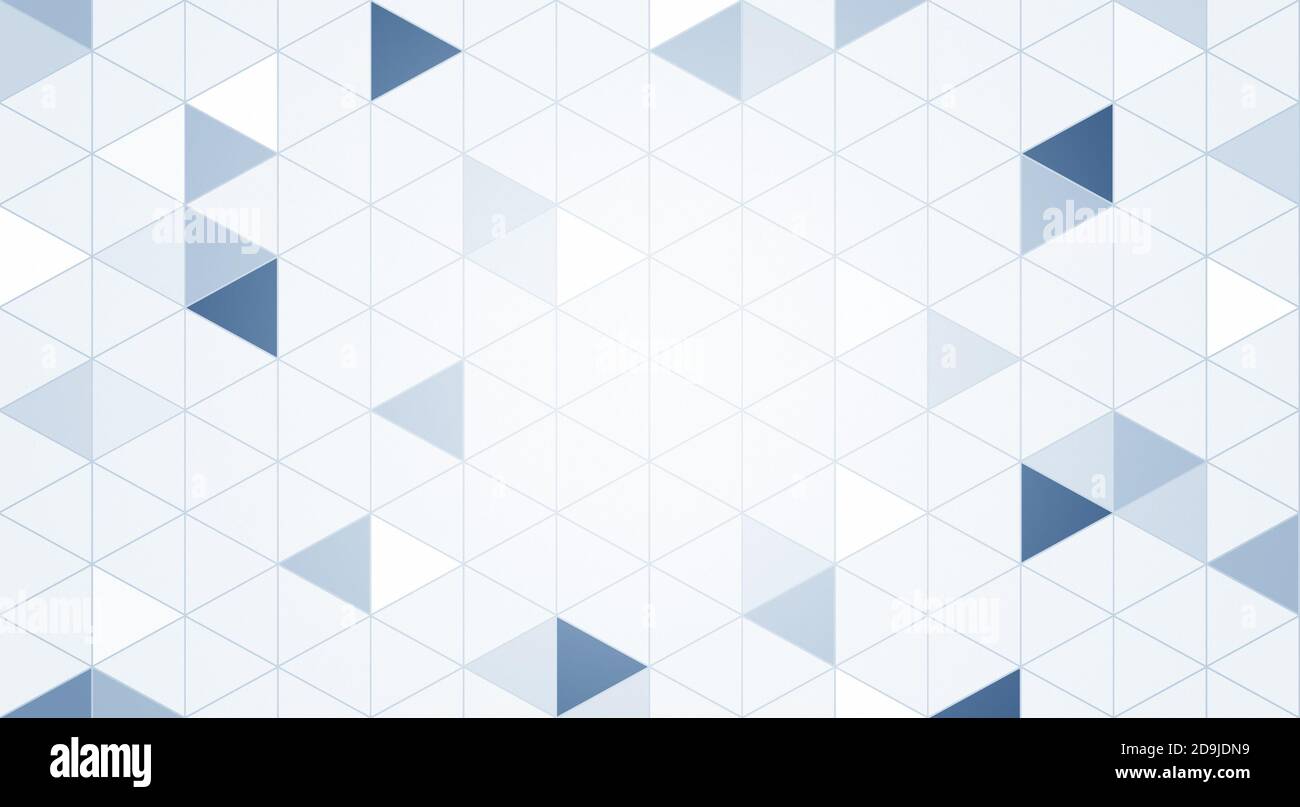 Graphic and geometric pattern of blue triangles. Abstract full frame ...