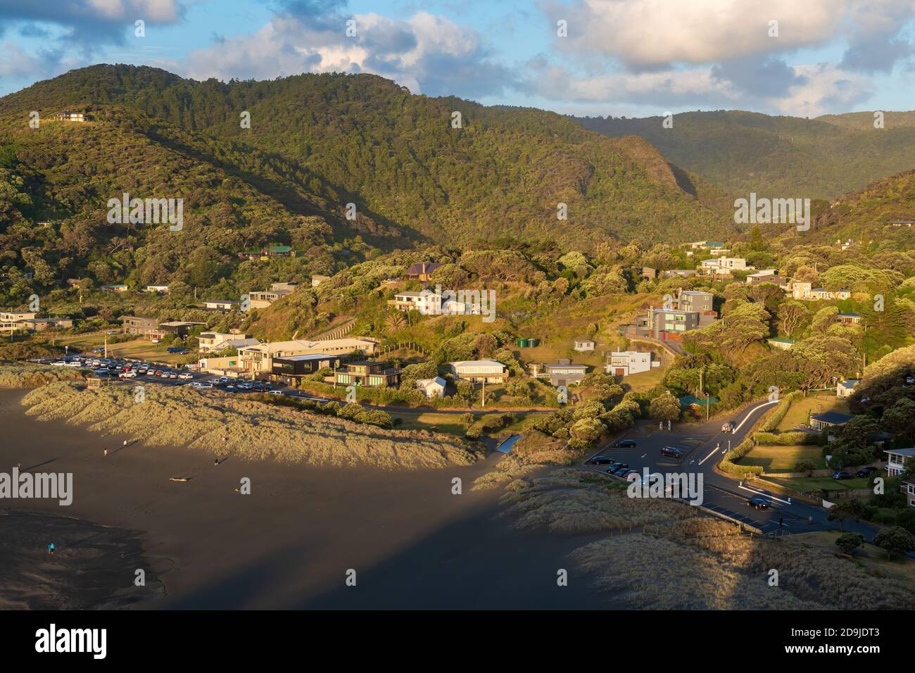 Aerial view of Piha beach Stock Photo - Alamy