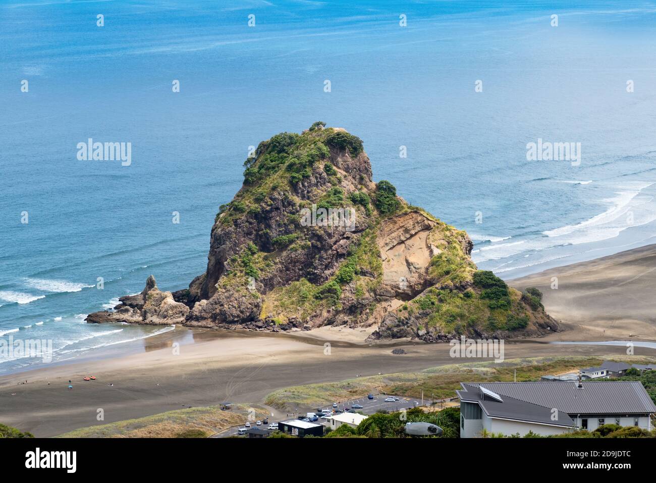 Aerial view of Piha beach Stock Photo - Alamy