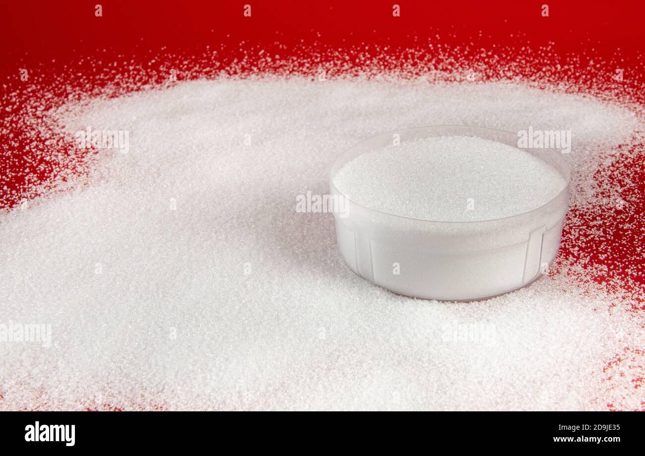 Citric acid or lemon acid powder from top view Stock Photo - Alamy