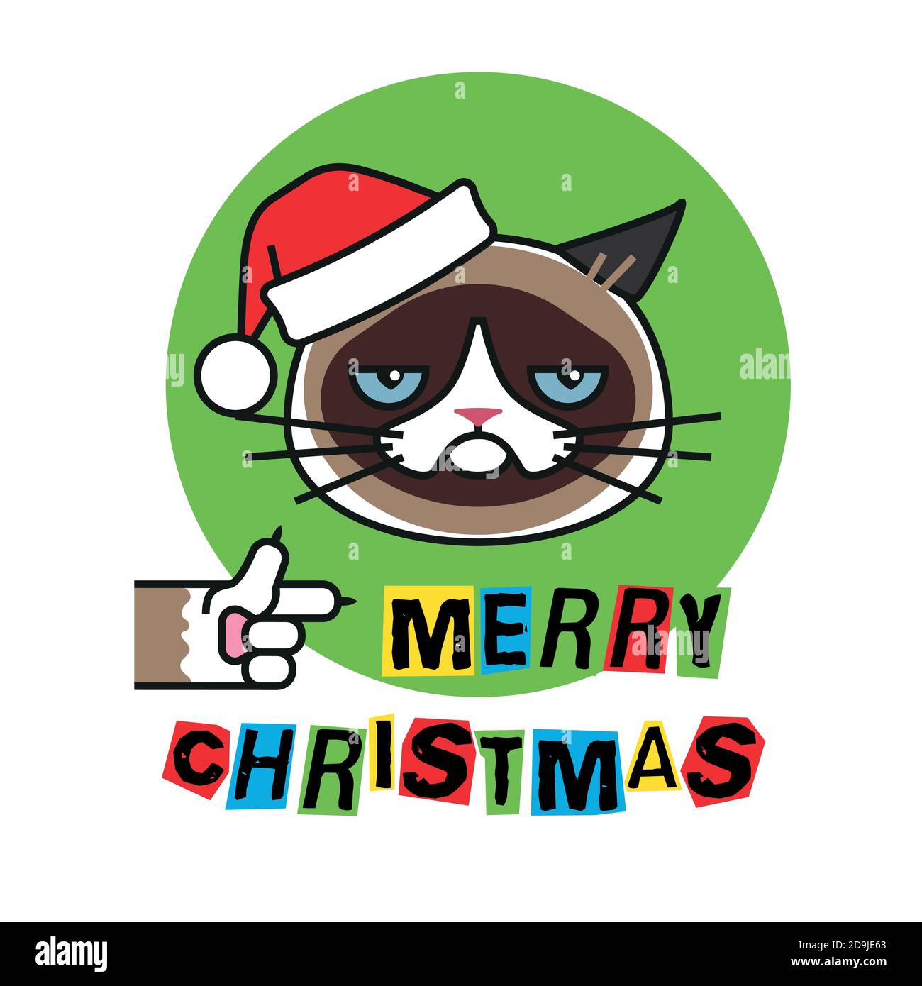 Angry Cat Hates Christmas