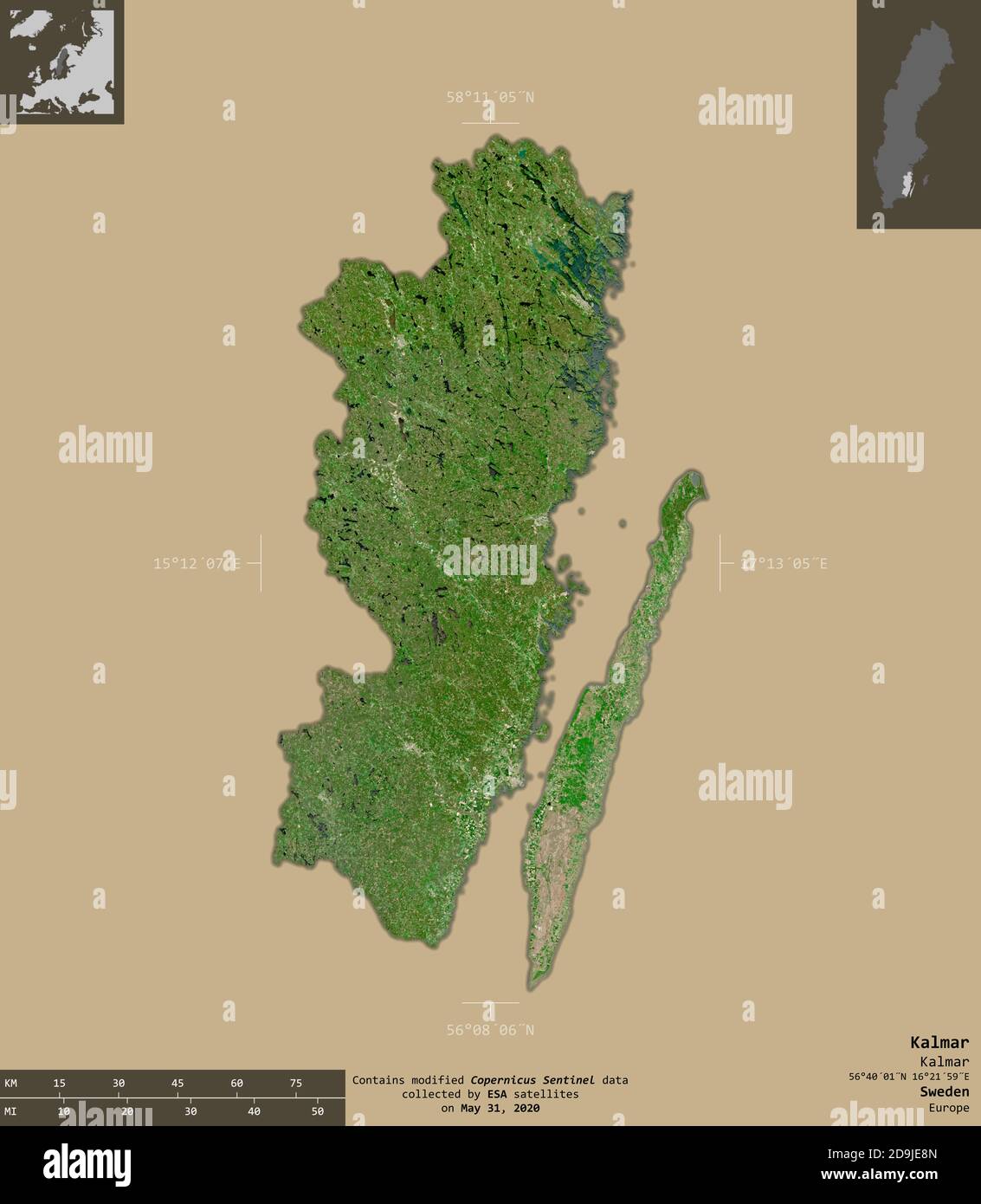 Map of kalmar hi-res stock photography and images - Alamy