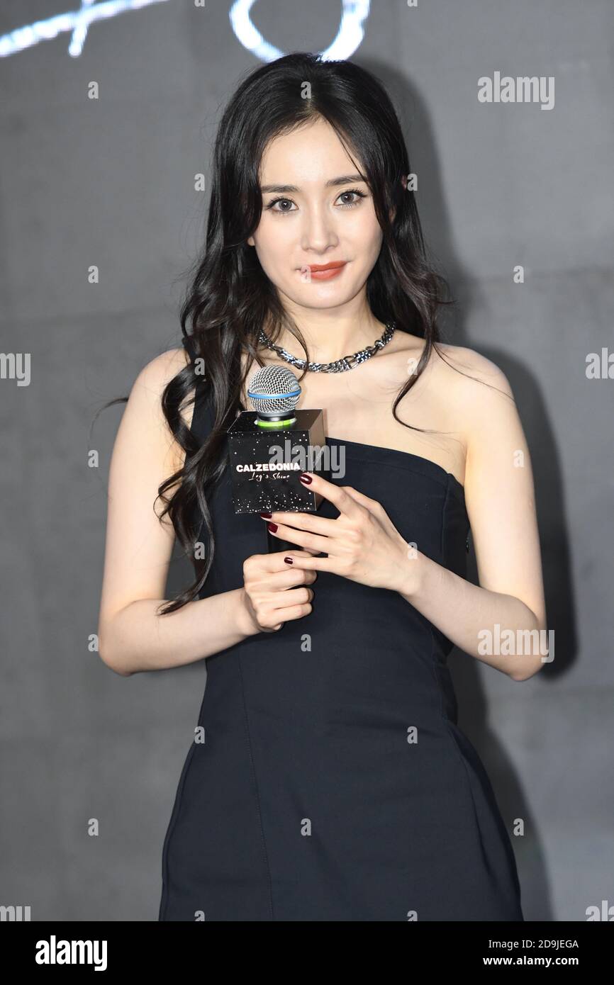 Chinese actress and singer Yang Mi attends a fashion activity in ...