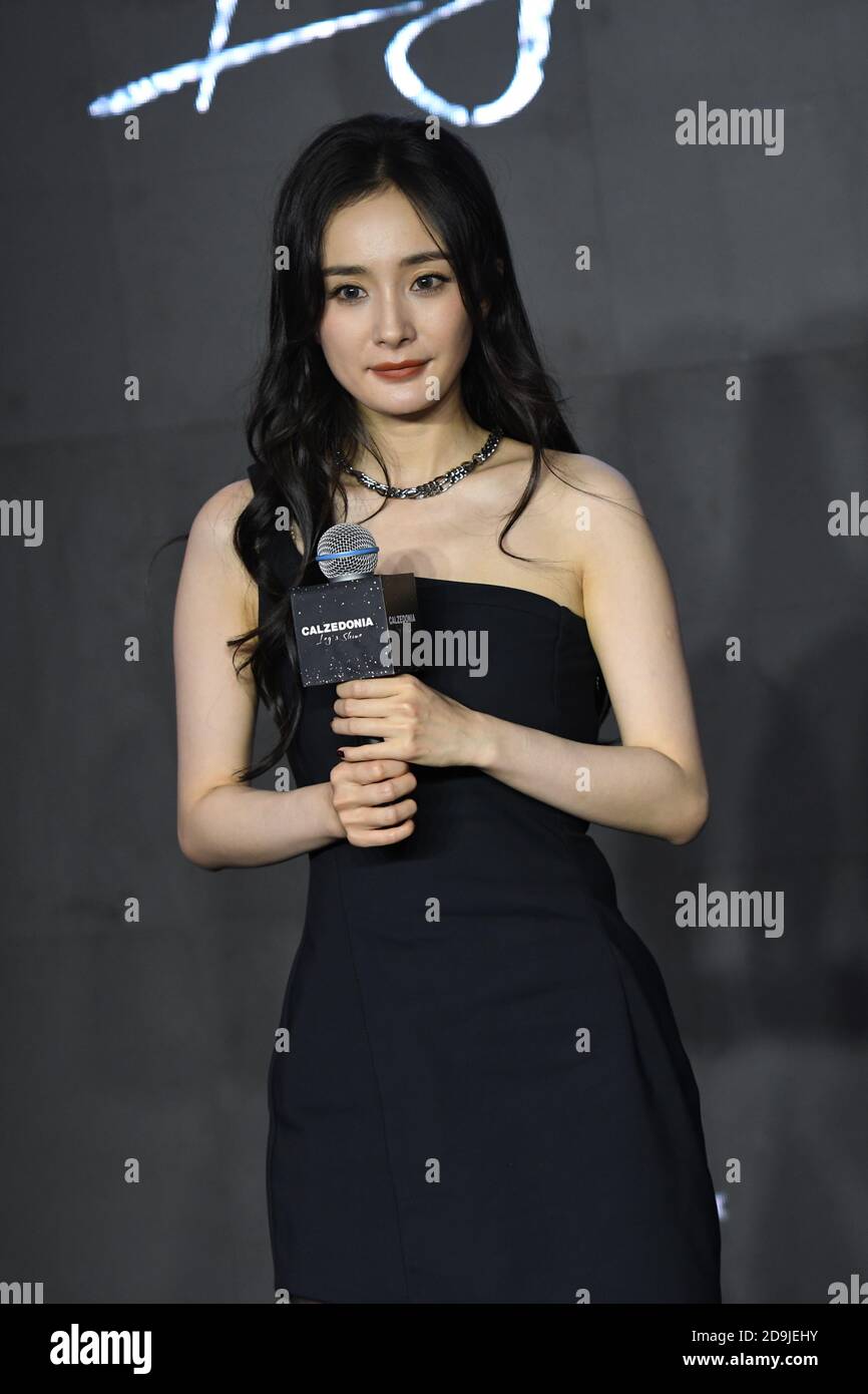 Chinese actress and singer Yang Mi attends a fashion activity in ...