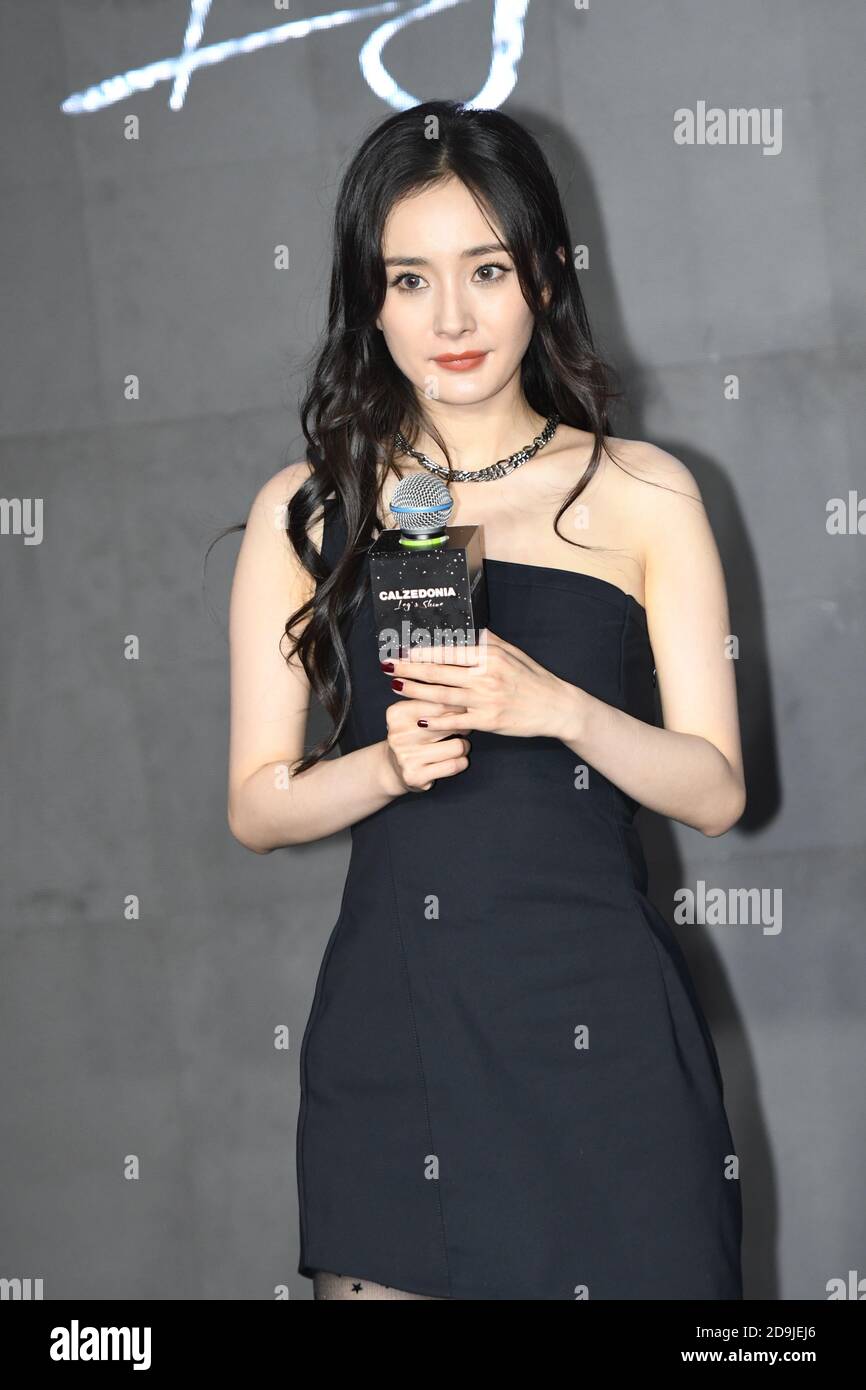 Chinese actress and singer Yang Mi attends a fashion activity in ...