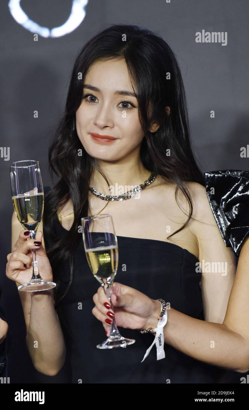 Chinese actress and singer Yang Mi attends a fashion activity in ...