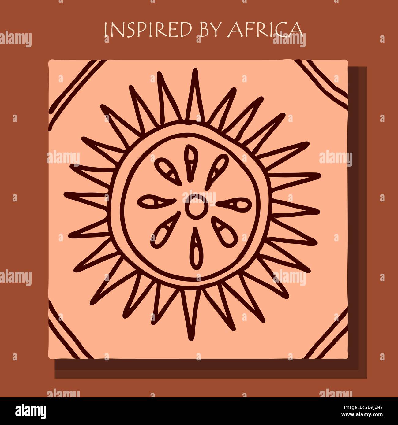 African background, flyer with tribal traditional pattern Stock Vector ...