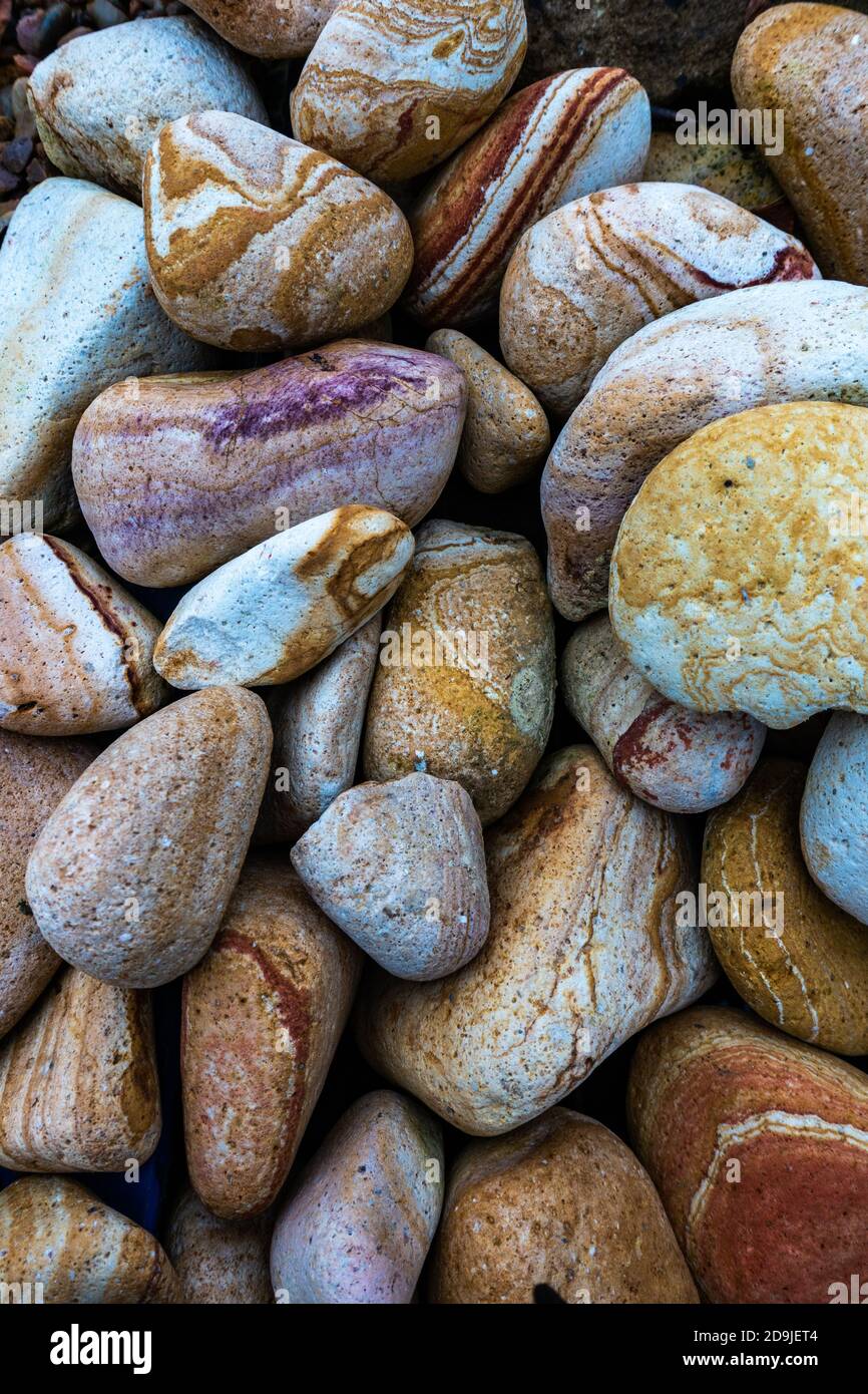 Collection of sea washed pebbles Stock Photo - Alamy