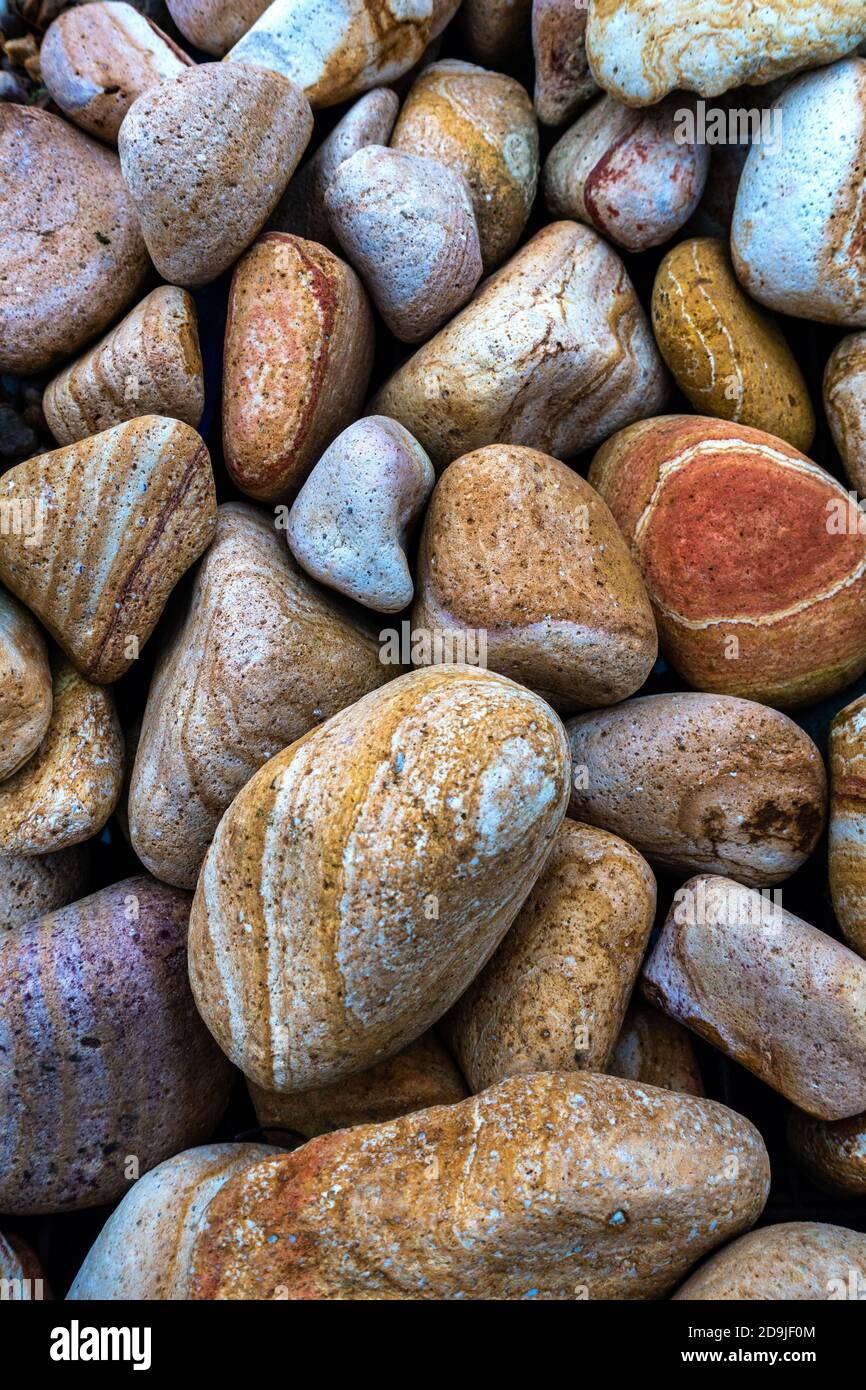 Collection of sea washed pebbles Stock Photo - Alamy