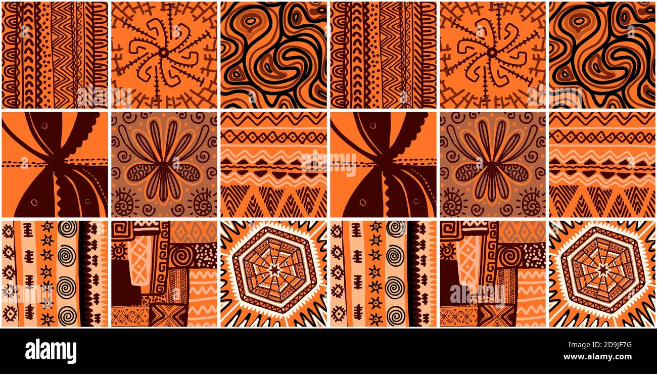 ETHNIC TREND PATTERN. PAINTWORK IN AFRICAN STYLE. PATTERN SEAMLESS ...