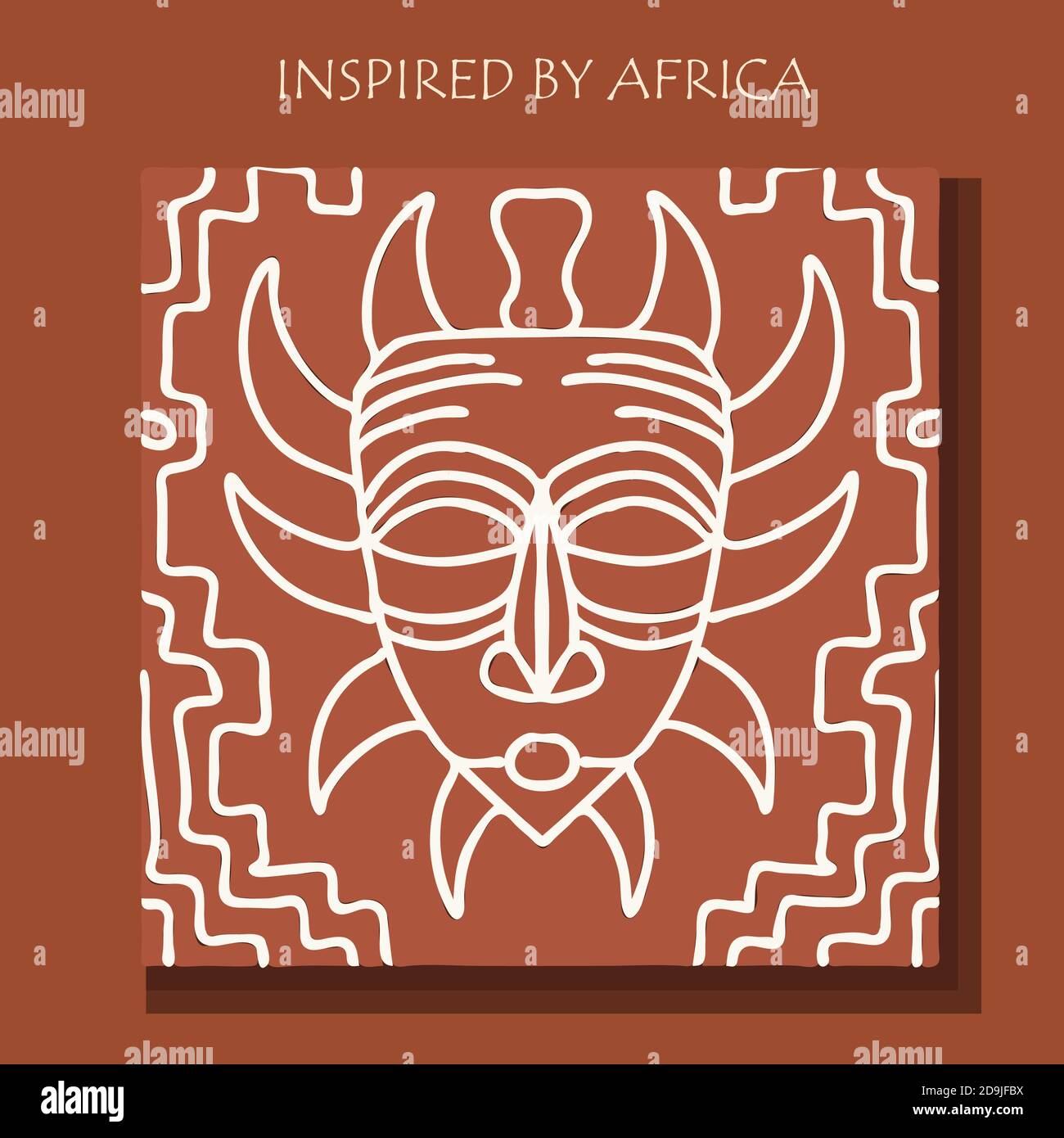 MASK AFRICA. African background, POSTER with tribal traditional pattern ...
