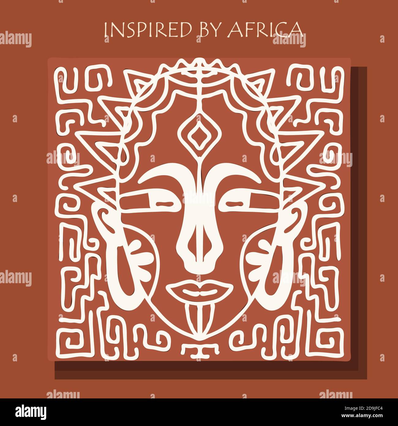 MASK AFRICA. African background, POSTER with tribal traditional pattern ...