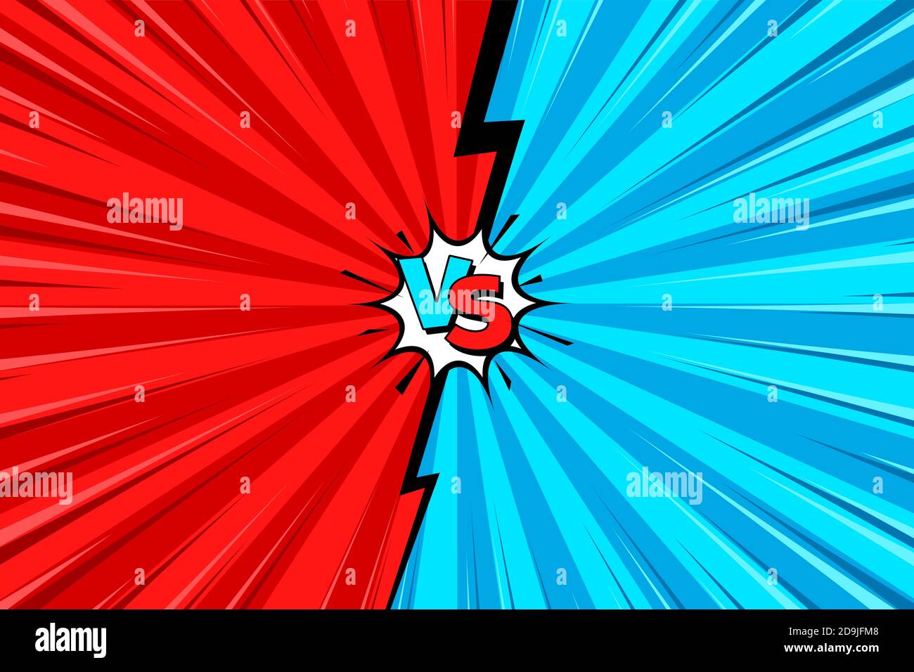 Cartoon comic background. Fight versus. Comics book colorful ...