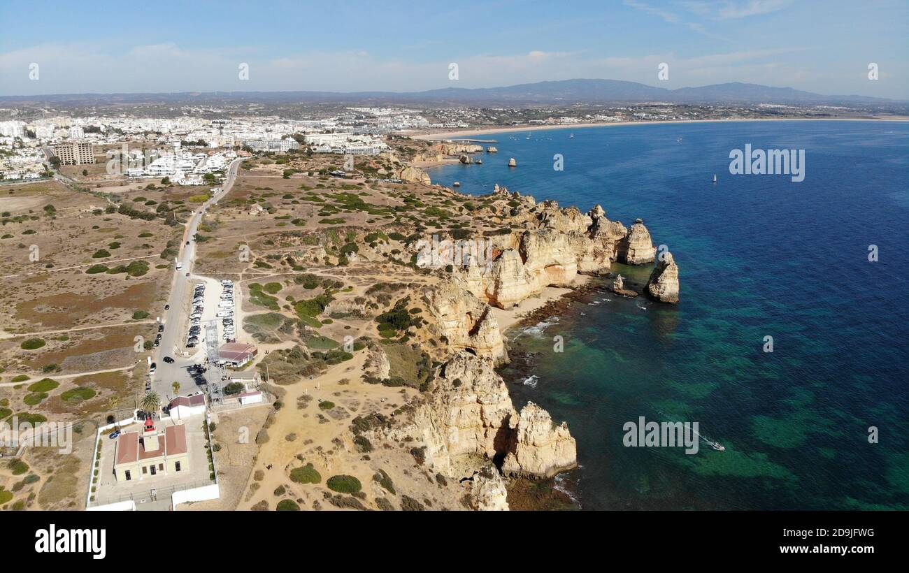 Ponte de Piedade- Lagos - Portugal from above Stock Photo - Alamy