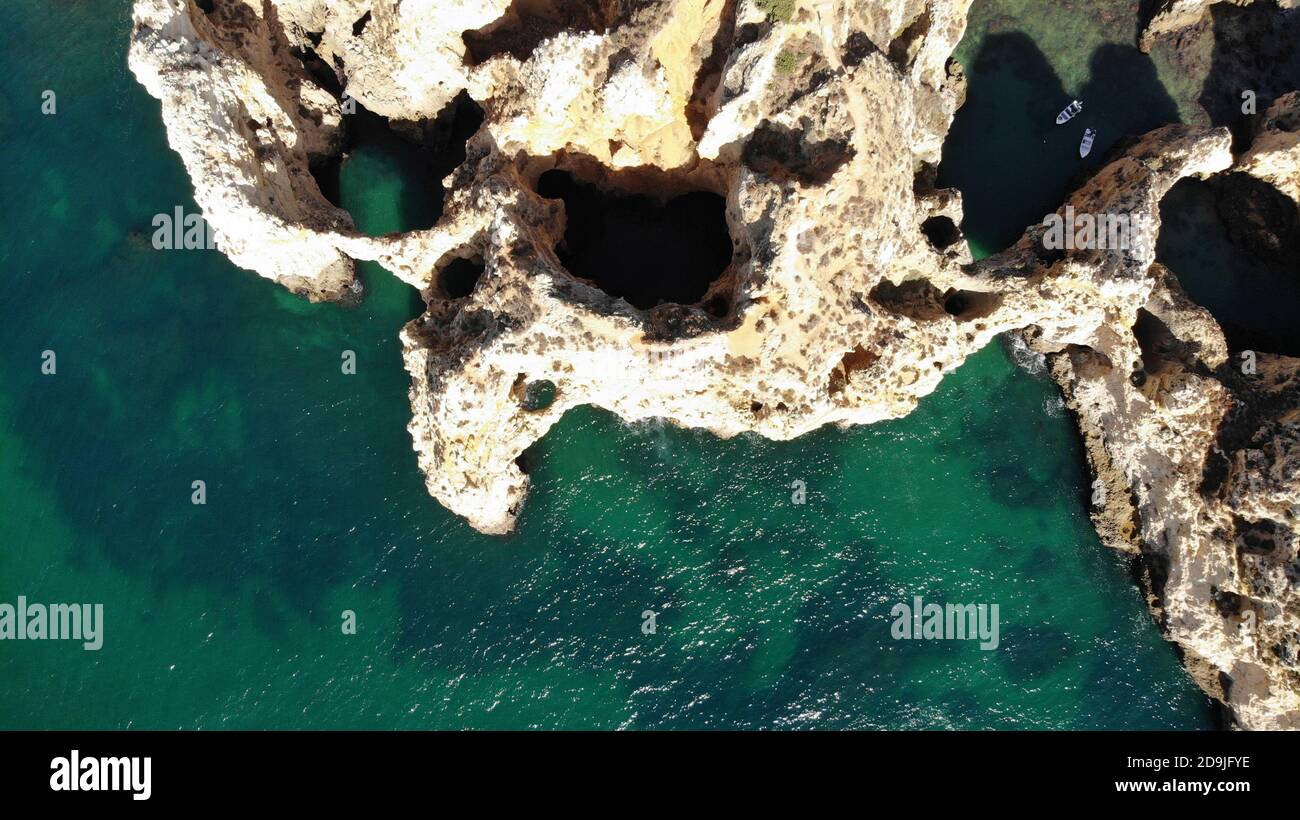 Ponte de Piedade- Lagos - Portugal from above Stock Photo - Alamy