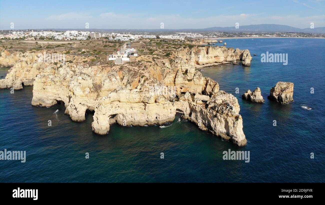 Ponte de Piedade- Lagos - Portugal from above Stock Photo - Alamy