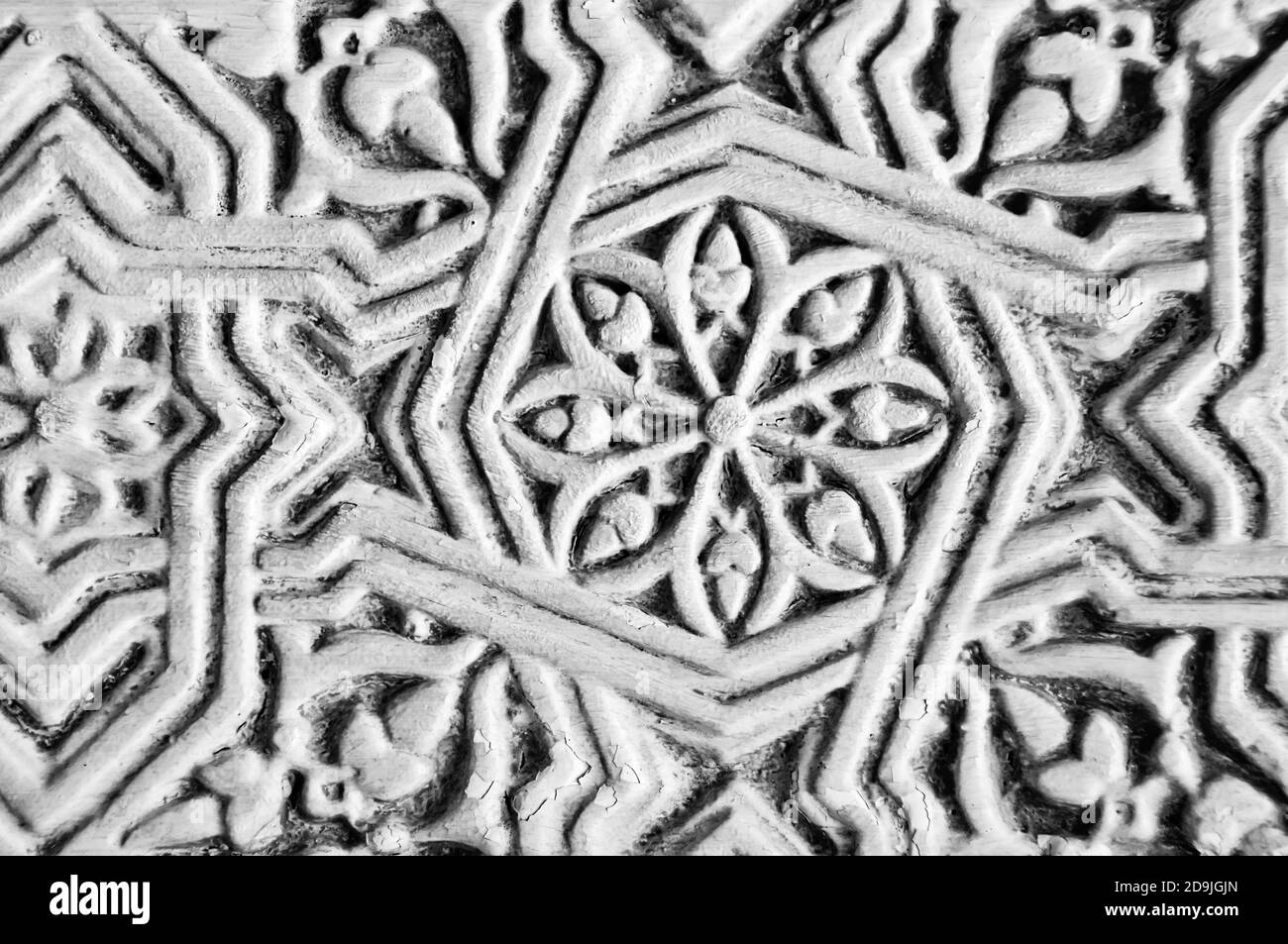 Closeup of Arabesque detail, Alhambra Granada Stock Photo - Alamy
