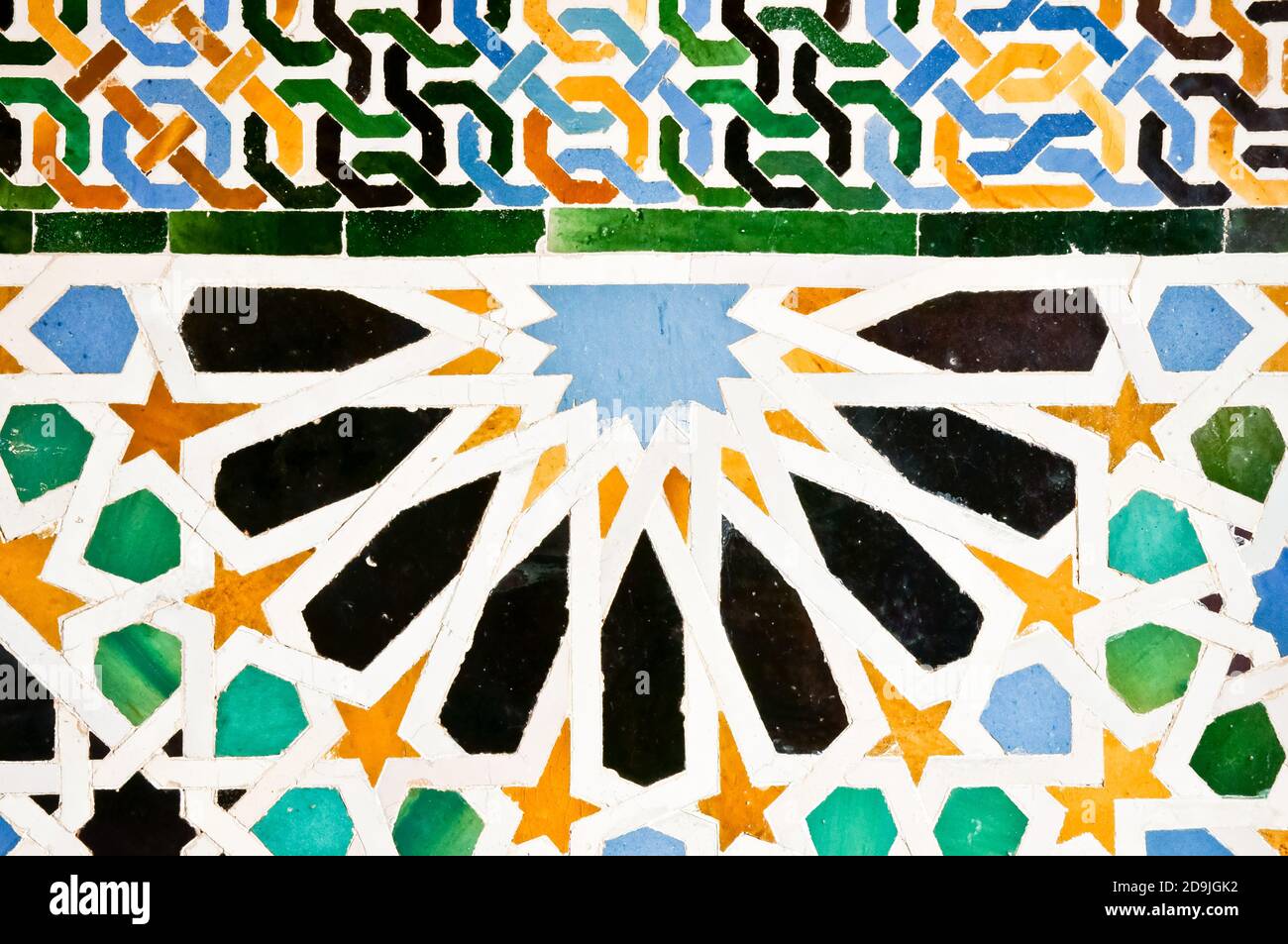 Closeup shot of a colorful wall tile design Stock Photo - Alamy