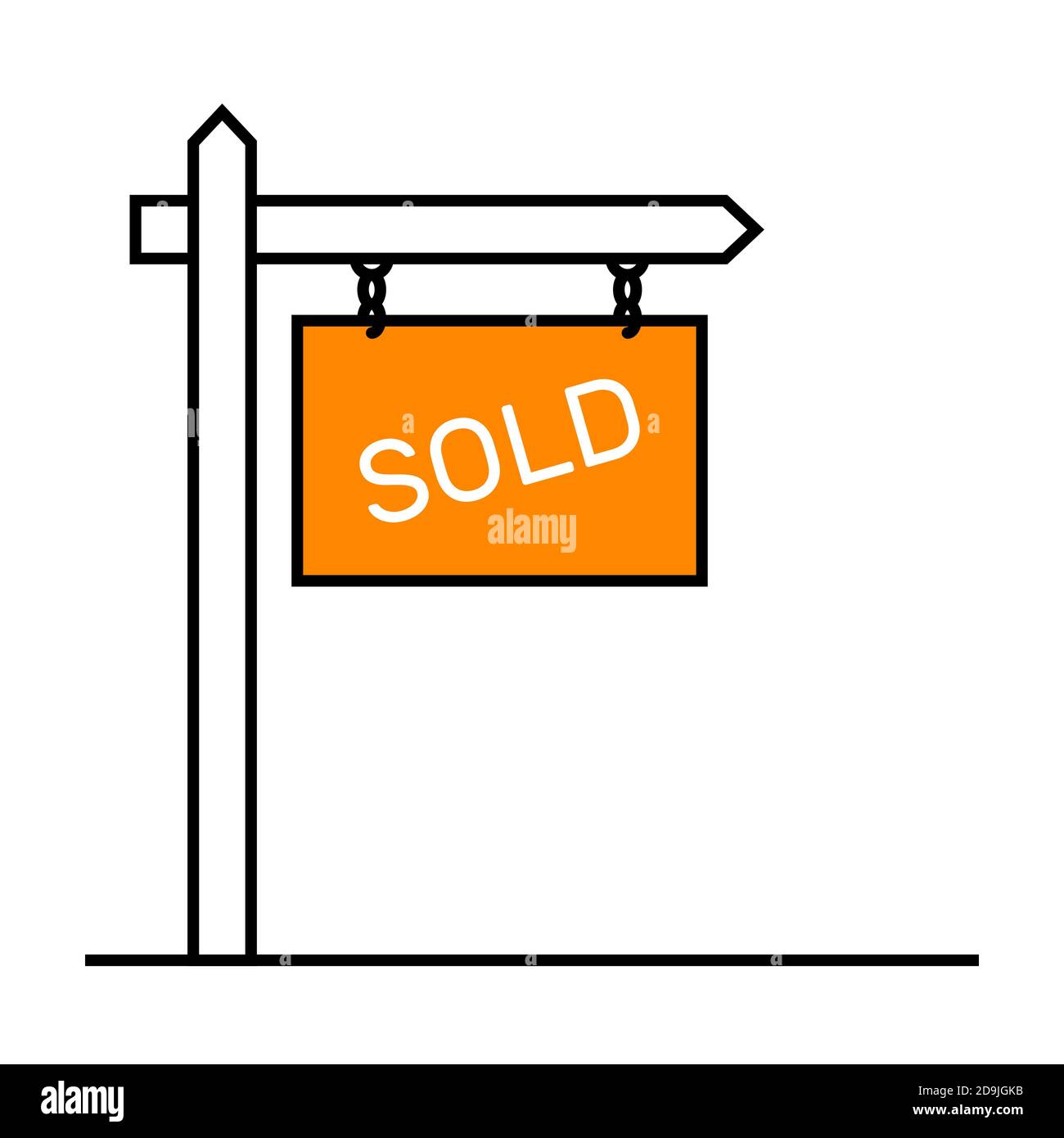Sold sign house placard vector icons set Stock Vector Image & Art - Alamy