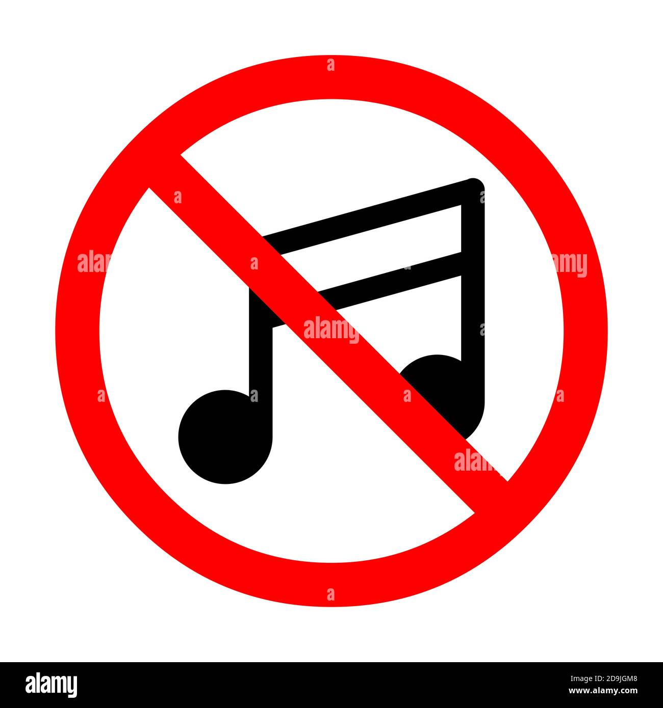 No music sign illustration Stock Photo - Alamy