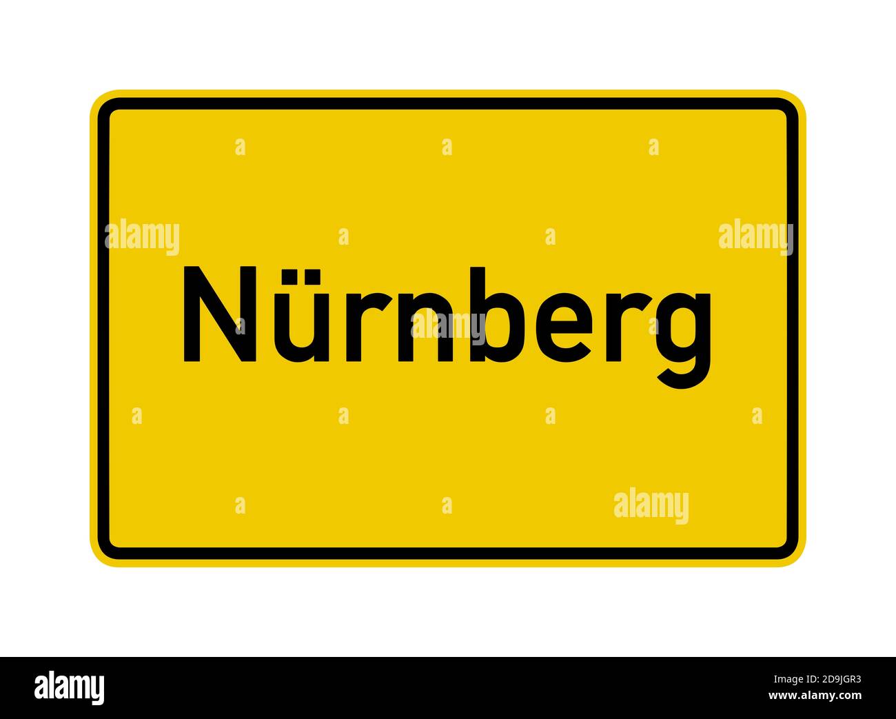 Nuremberg city limits road sign in Germany Stock Photo - Alamy