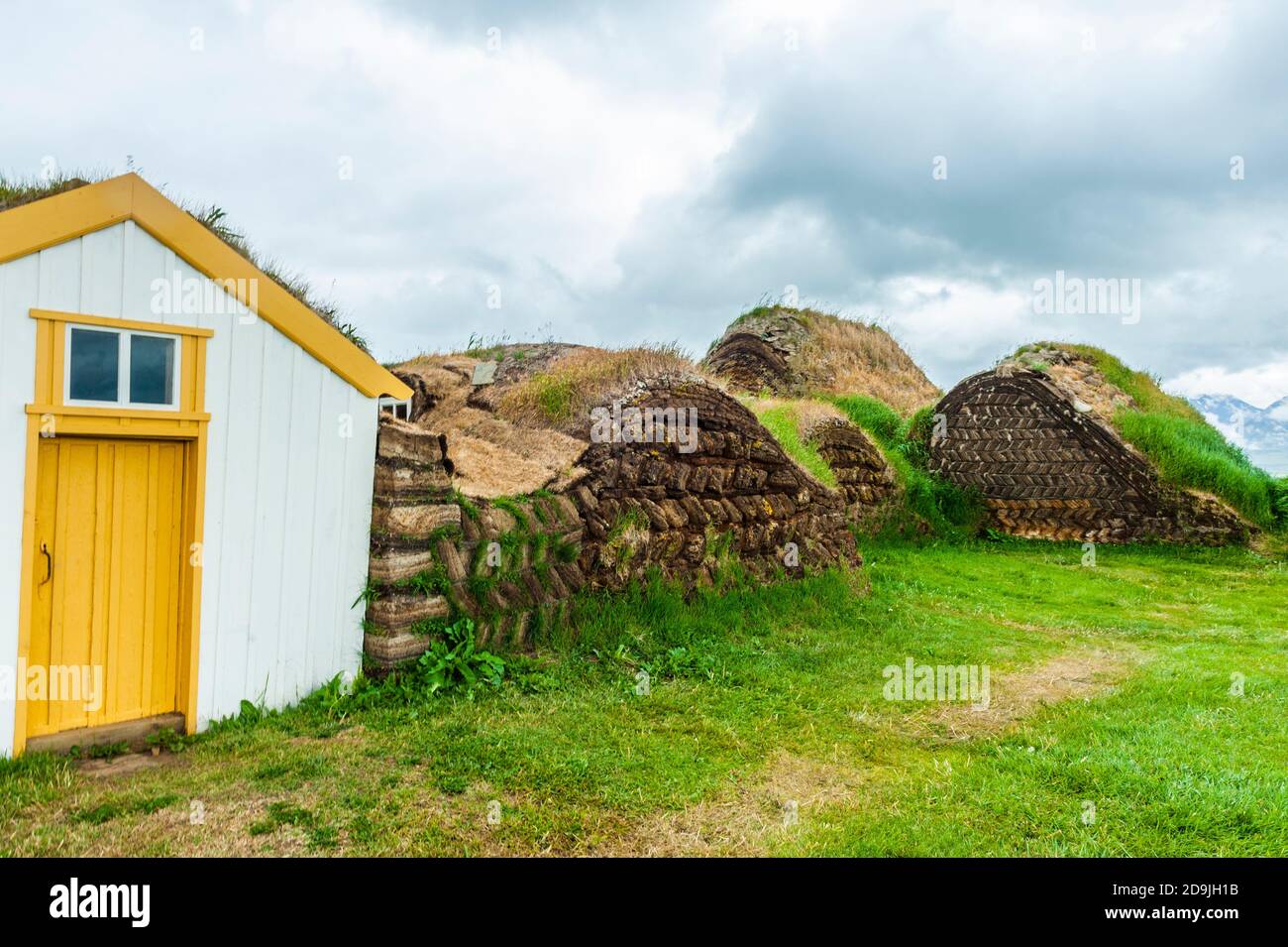 Traditional turf houses in Glaumbaer, Iceland Stock Photo - Alamy