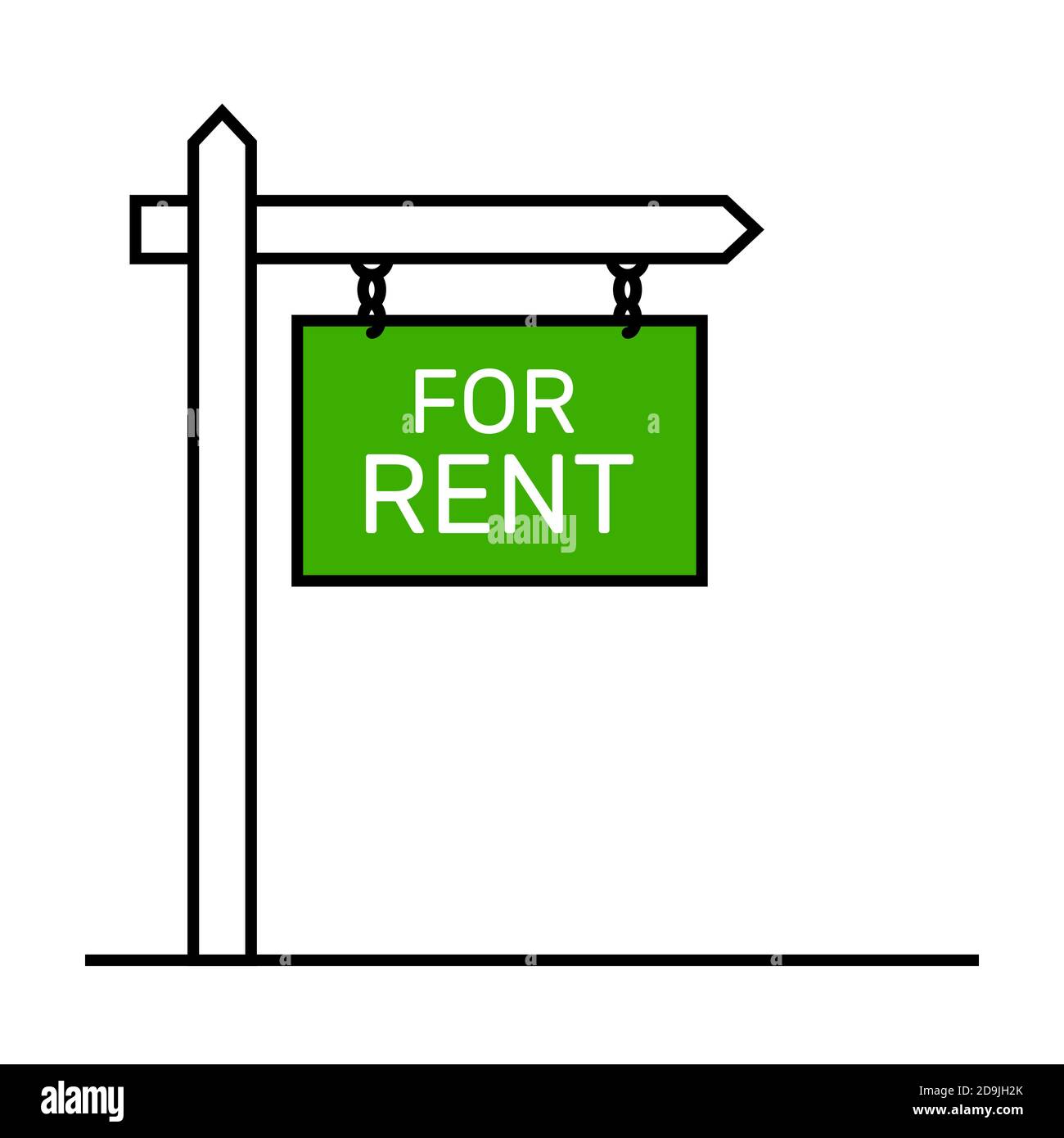 House for rent sign placard vector icon Stock Vector Image & Art - Alamy
