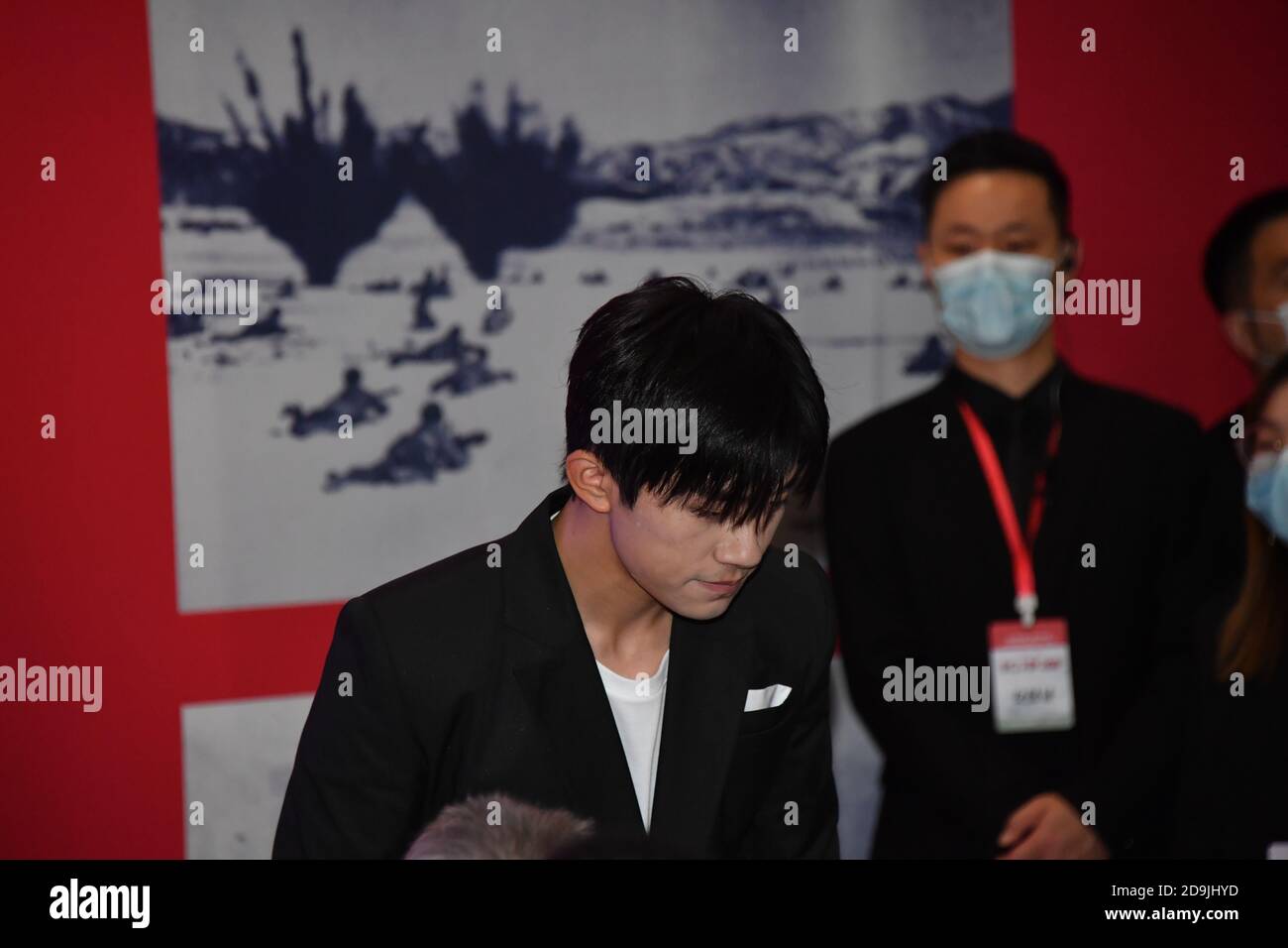 Chinese singer, dancer and actor Jackson Yee, attends a press ...