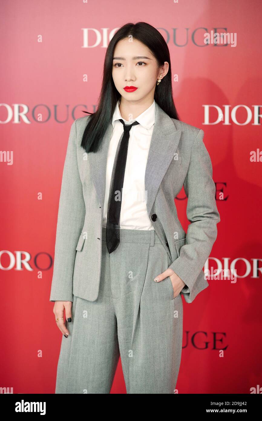 Chinese singer Meng Meiqi attends a Dior commercial event in Shanghai ...