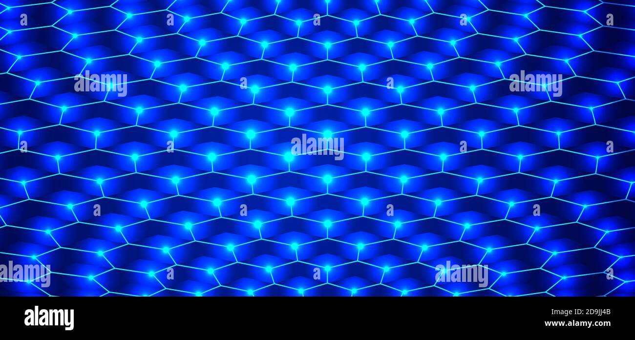 Abstract blue hexagon pattern backdrop for design Stock Vector Image & Art - Alamy