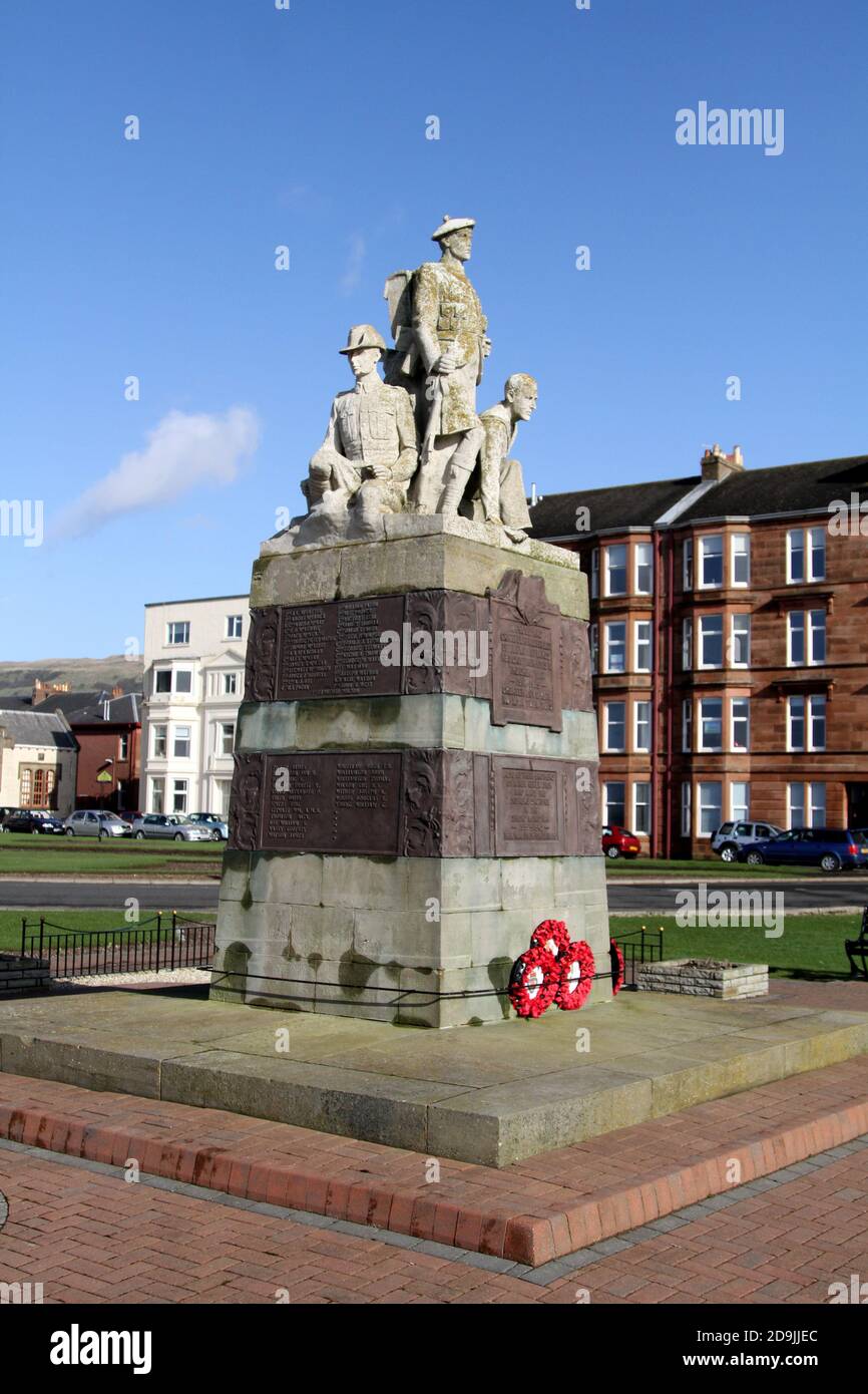 War Memorial Largs, North Ayrshire, Scotland , UK. This memorial ...