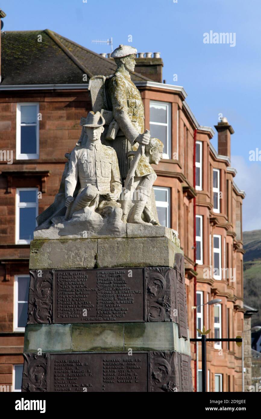 War Memorial Largs, North Ayrshire, Scotland , UK. This memorial ...