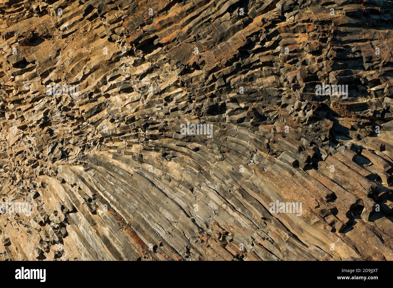 Natural background of hexagonal basalt columns in Icelandic national ...