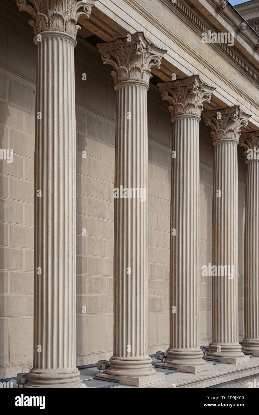 Vintage Old Justice Courthouse Column. Stone column ancient classic ...