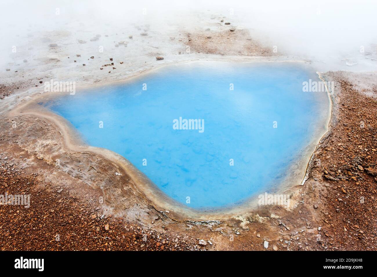 Blue pool Blesi at Haukadalur geothermal field, Iceland Stock Photo - Alamy