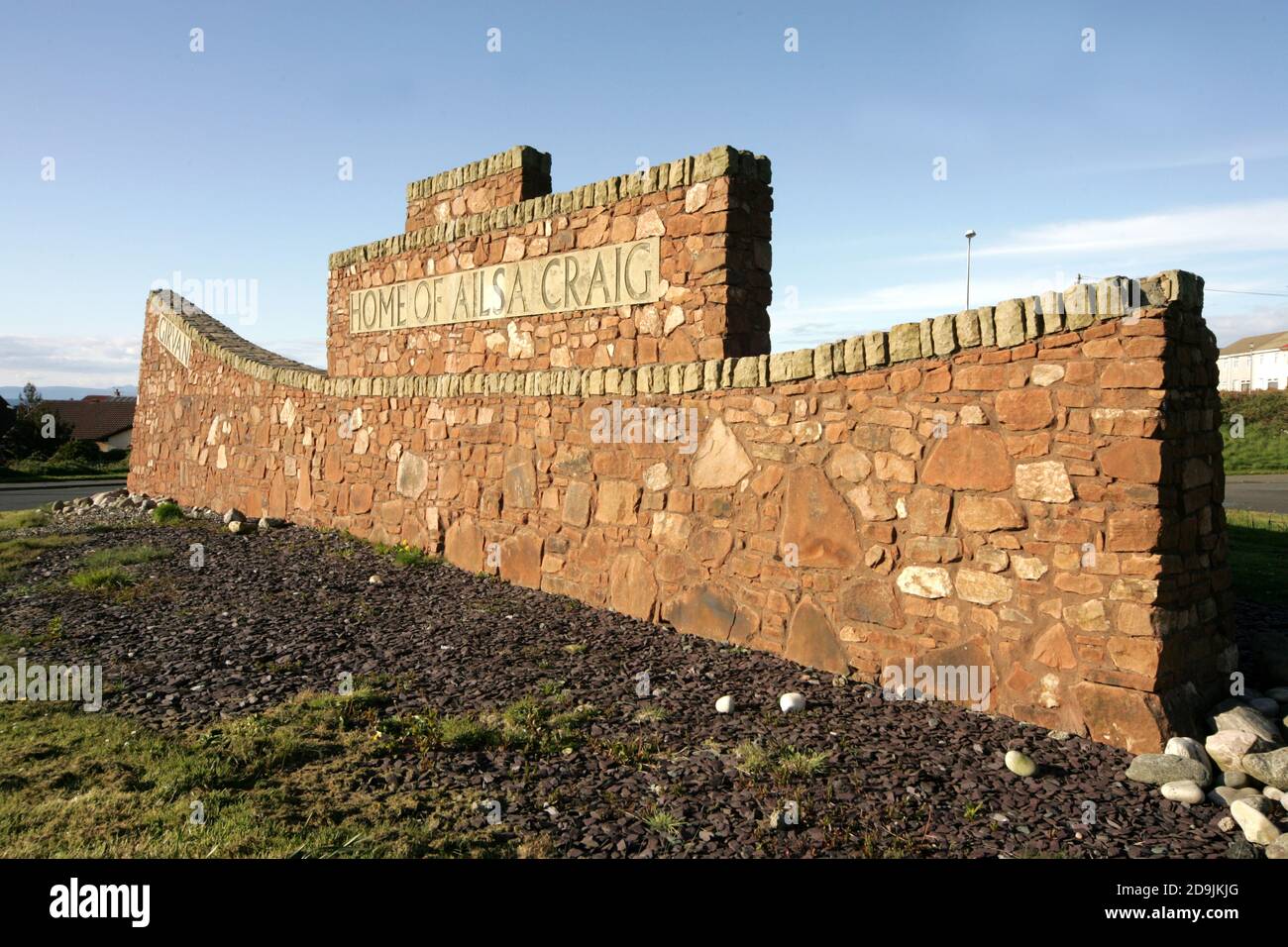 Girvan, Ayrshire, Scotland, UK. A sand stone built sculpture on the ...