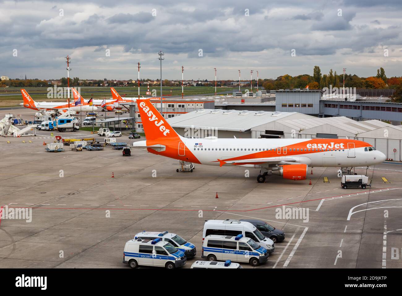 Berlin, Germany - October 27, 2020: EasyJet Airbus A320 airplanes at ...