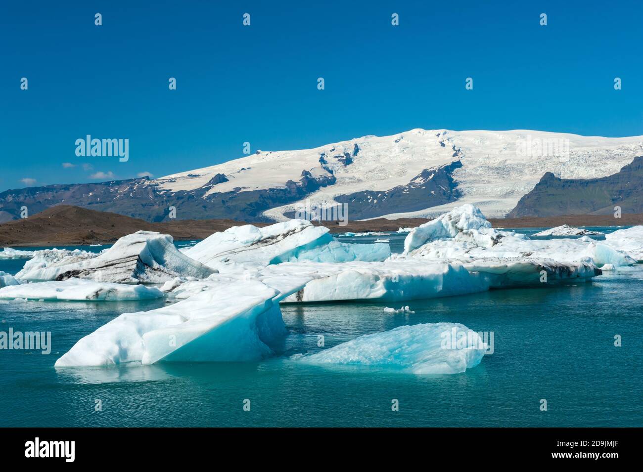 Detailed photo of the Icelandic glacier iceberg in a ice lagoon with ...