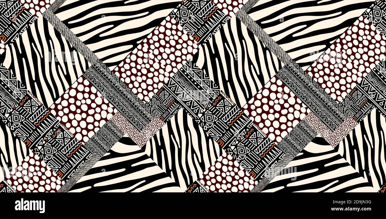 ETHNIC TREND PATTERN. PAINTWORK IN AFRICAN STYLE. PATTERN SEAMLESS ...